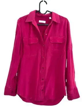 Equipment | Tops | Equipment Femme 0 Silk Signature Button Down Blouse ...